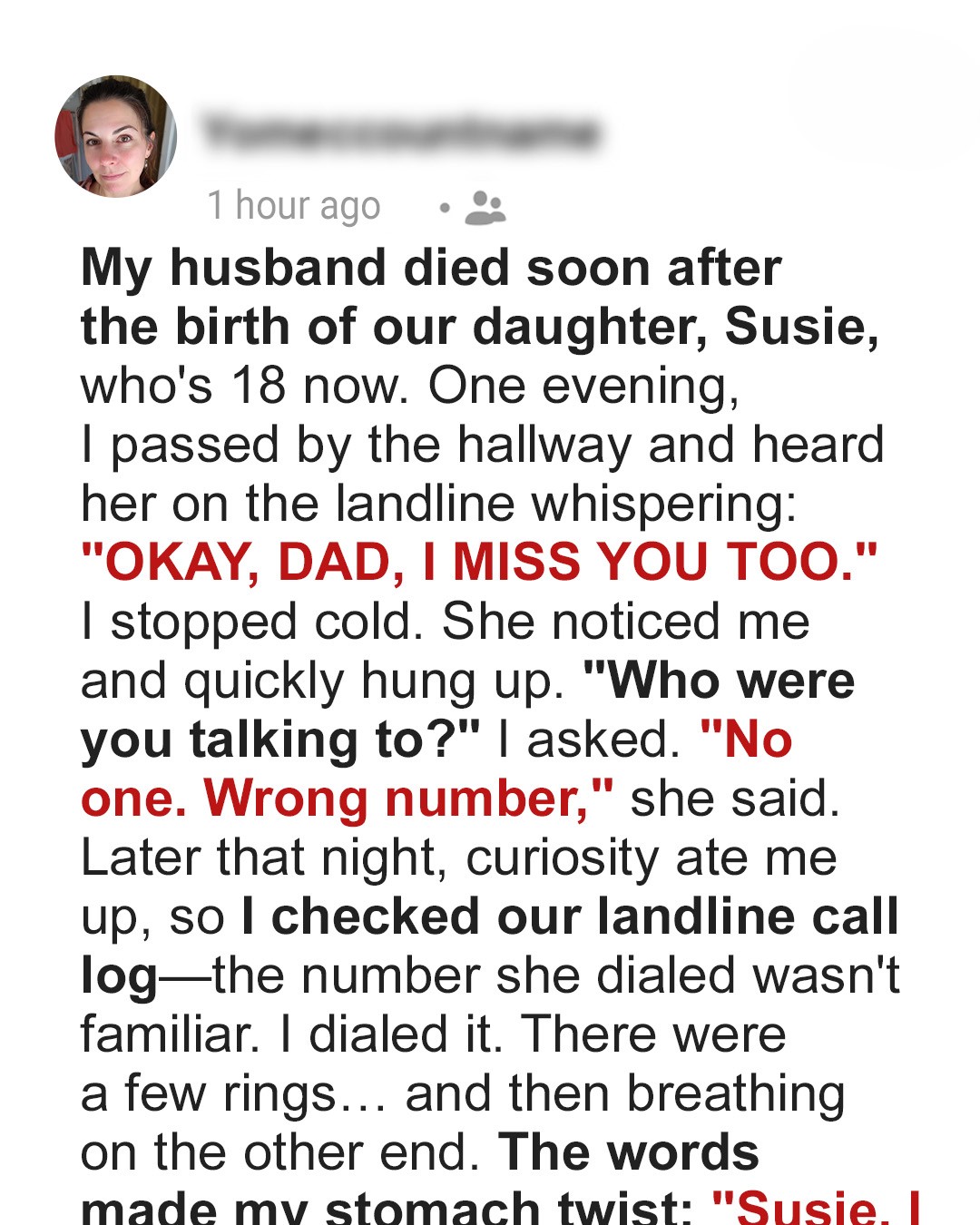 18 Years After His Death, She Called Someone ‘Dad. – REDDIT FAMILY STORY