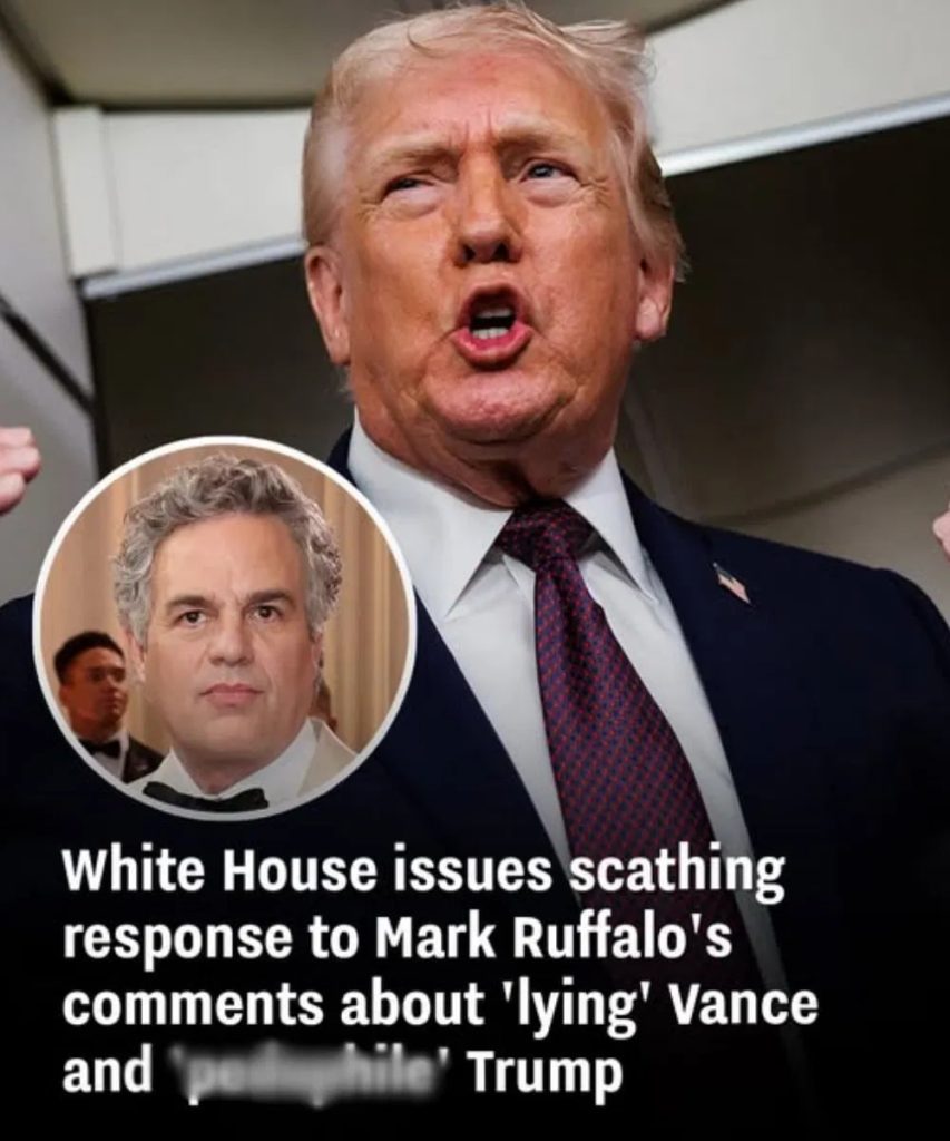 White House issues scathing response to Mark Ruffalo’s comments about ...